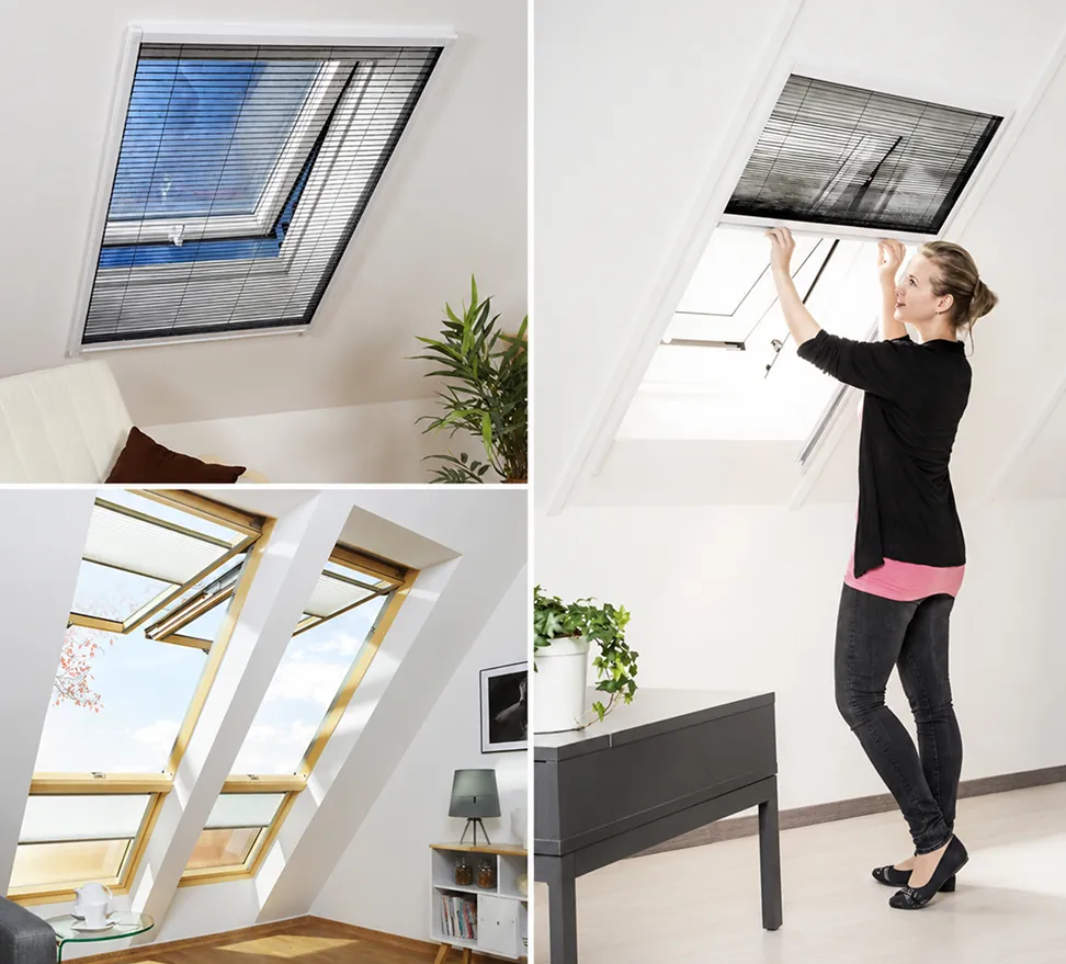 Skylight Insect Screen | 2-in-1 Pleated Fly Screen & Sunshade